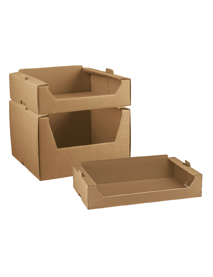 Cassette in cartone avana per alimenti